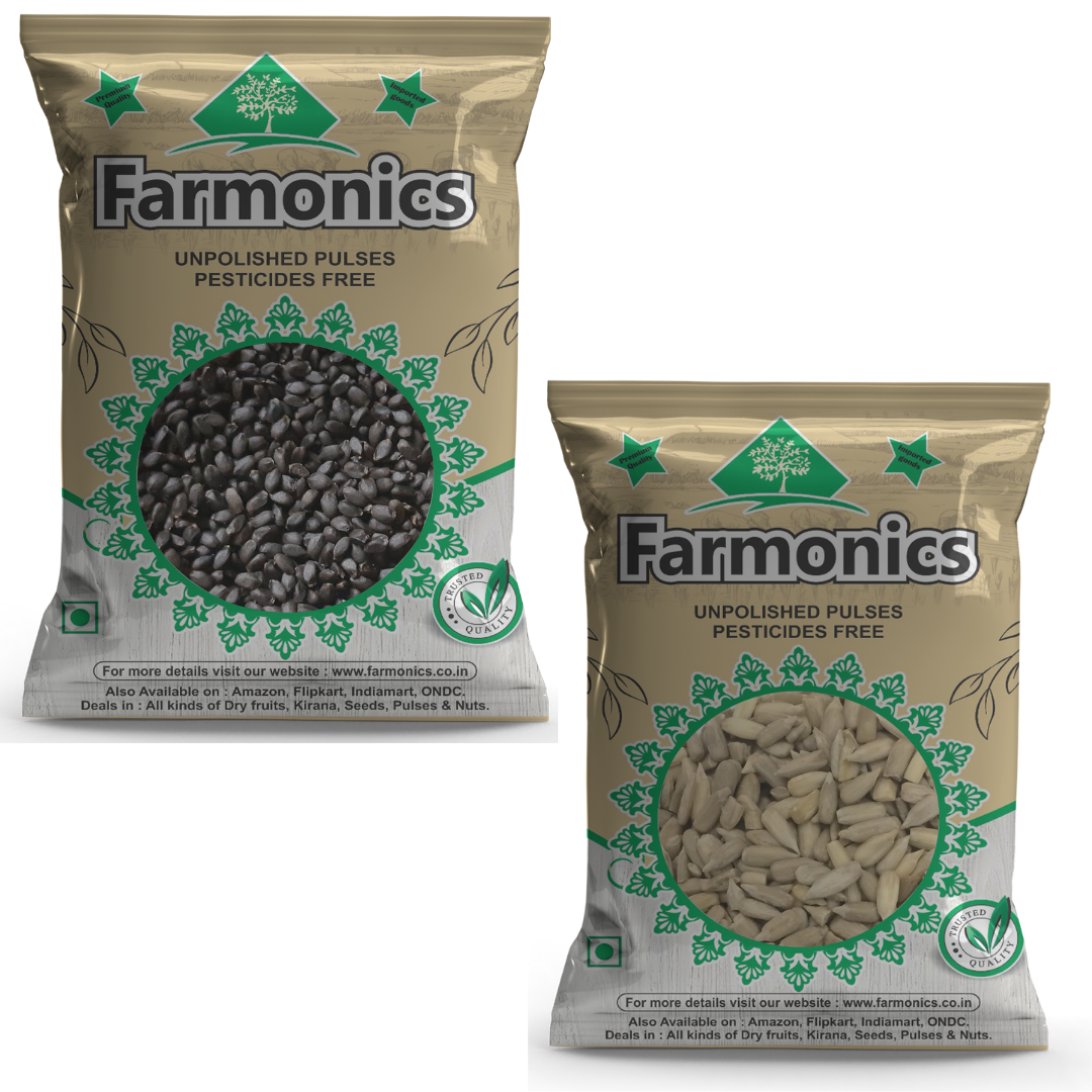 Combo Pack of Sabja & Sunflower Seeds - Health in Every Bite – Farmonics